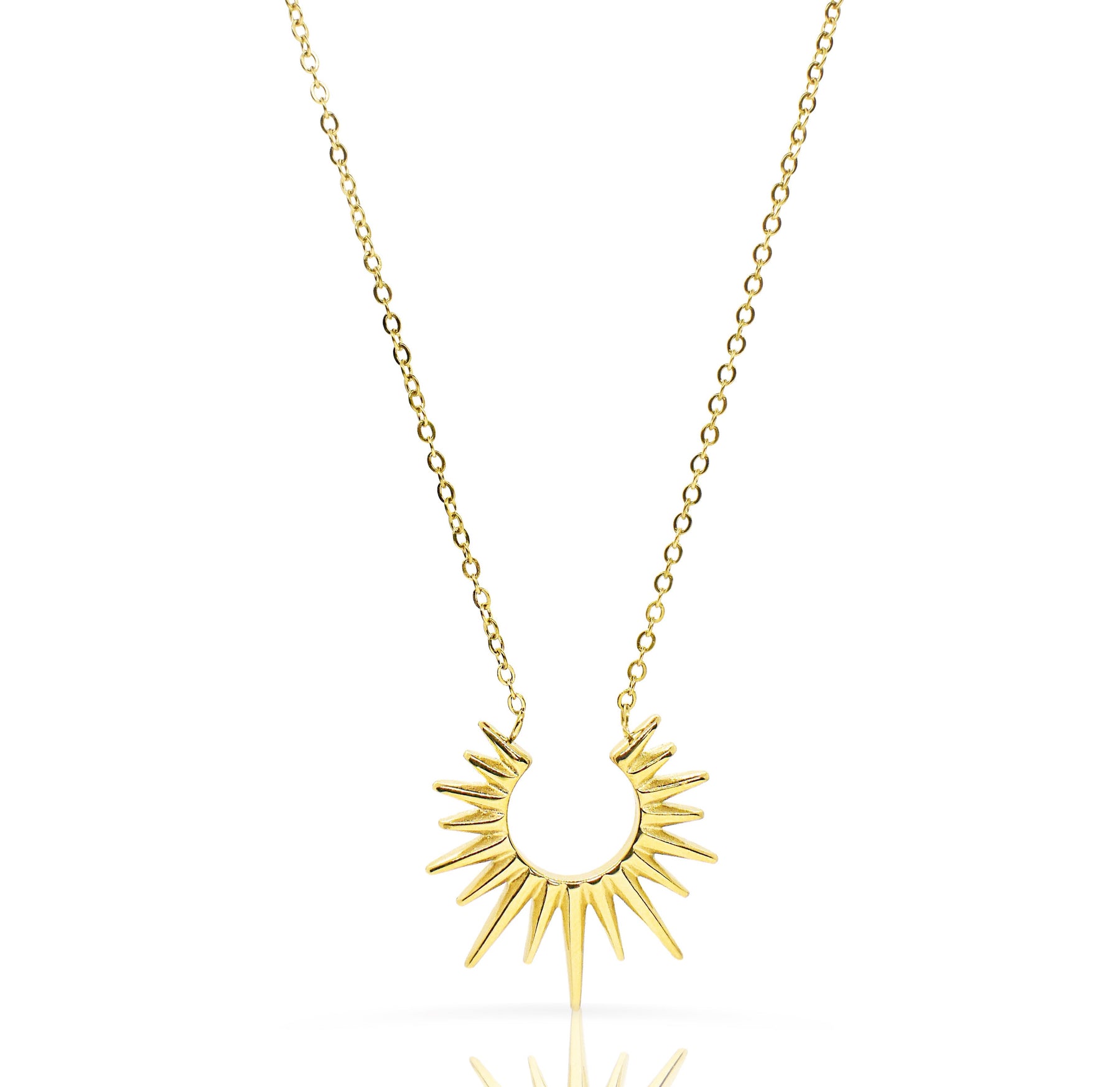 Mabel Gold Sun Pendant Necklace - Waterproof Necklace