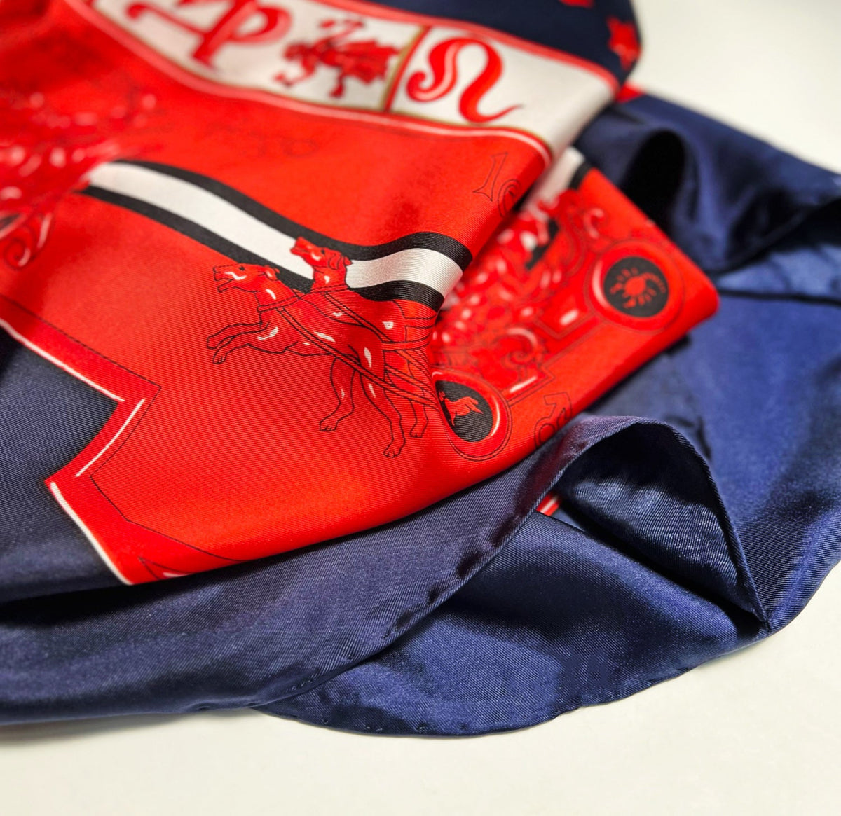 Celestial Silk Scarf - Red