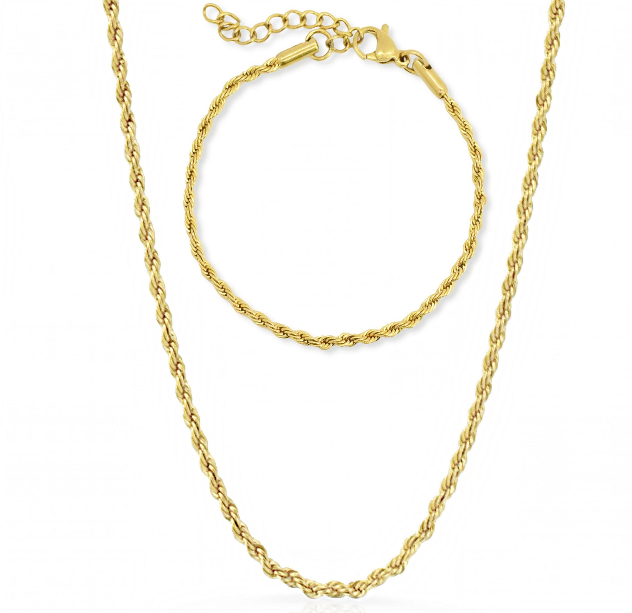 Billie Thin Rope Chain Set - Waterproof Jewelry