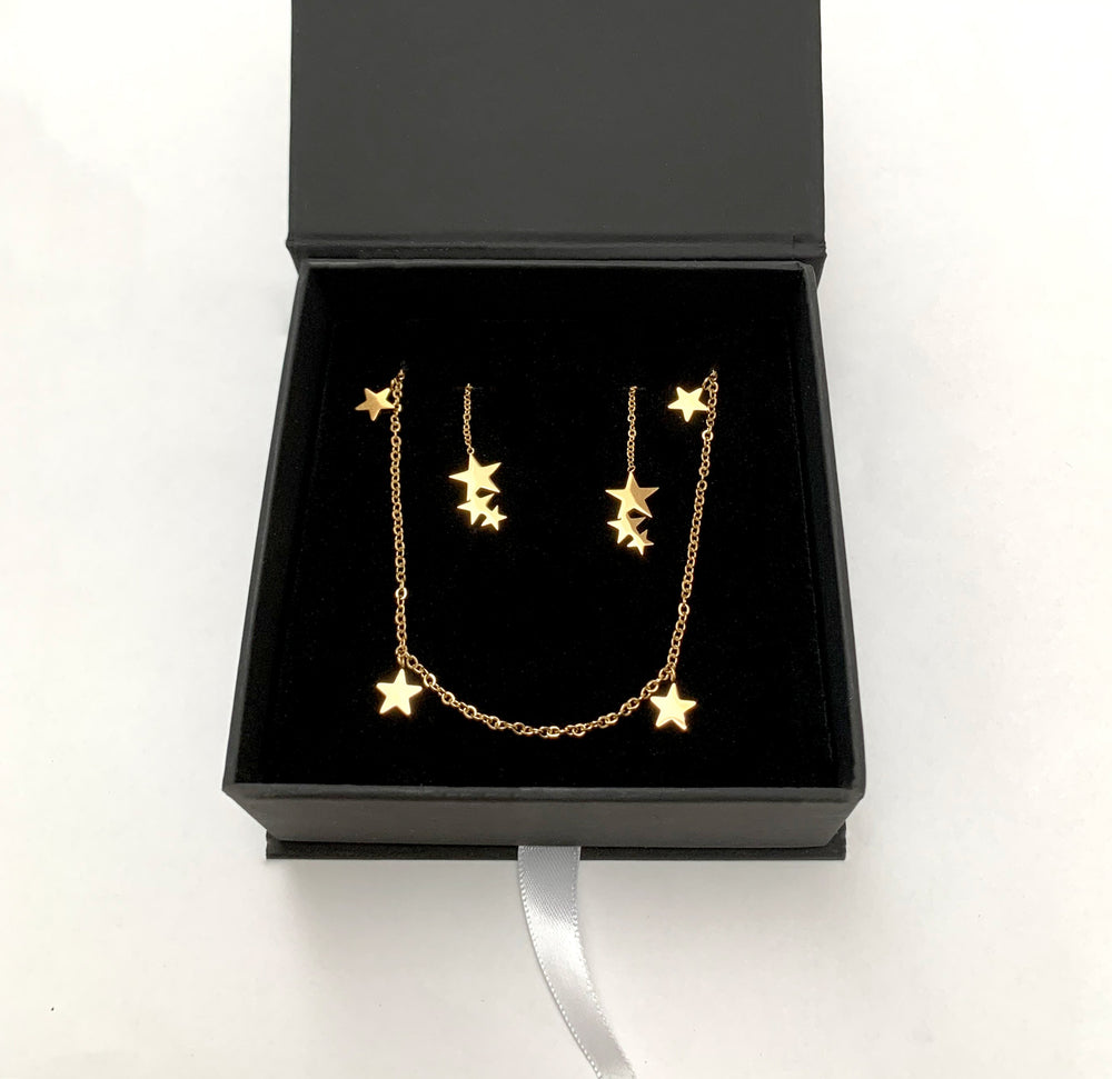 Chloe Gold Star Chain Set - Waterproof Jewelry