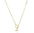 Jamie Gold Toggle Paperclip Chain Necklace - Waterproof Jewelry