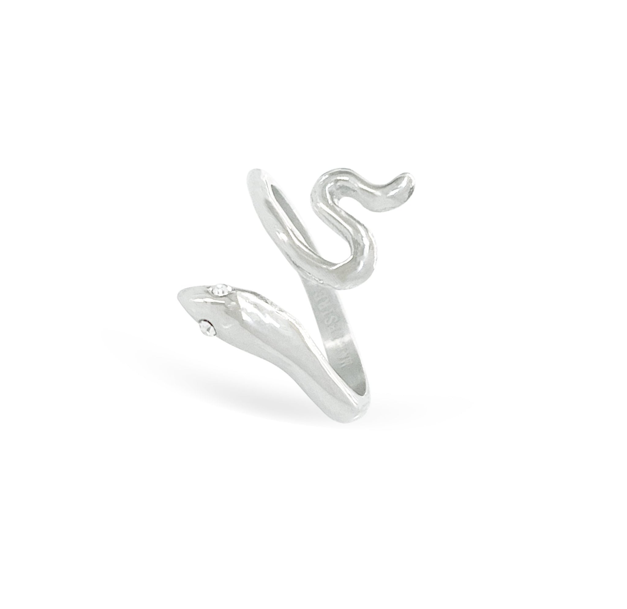 SOLANGE SILVER SNAKE RING | WATERPROOF JEWELRY